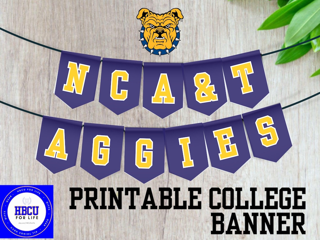 Printable NCAT Aggies and Aggie Pride - College Decision Day Decor ...
