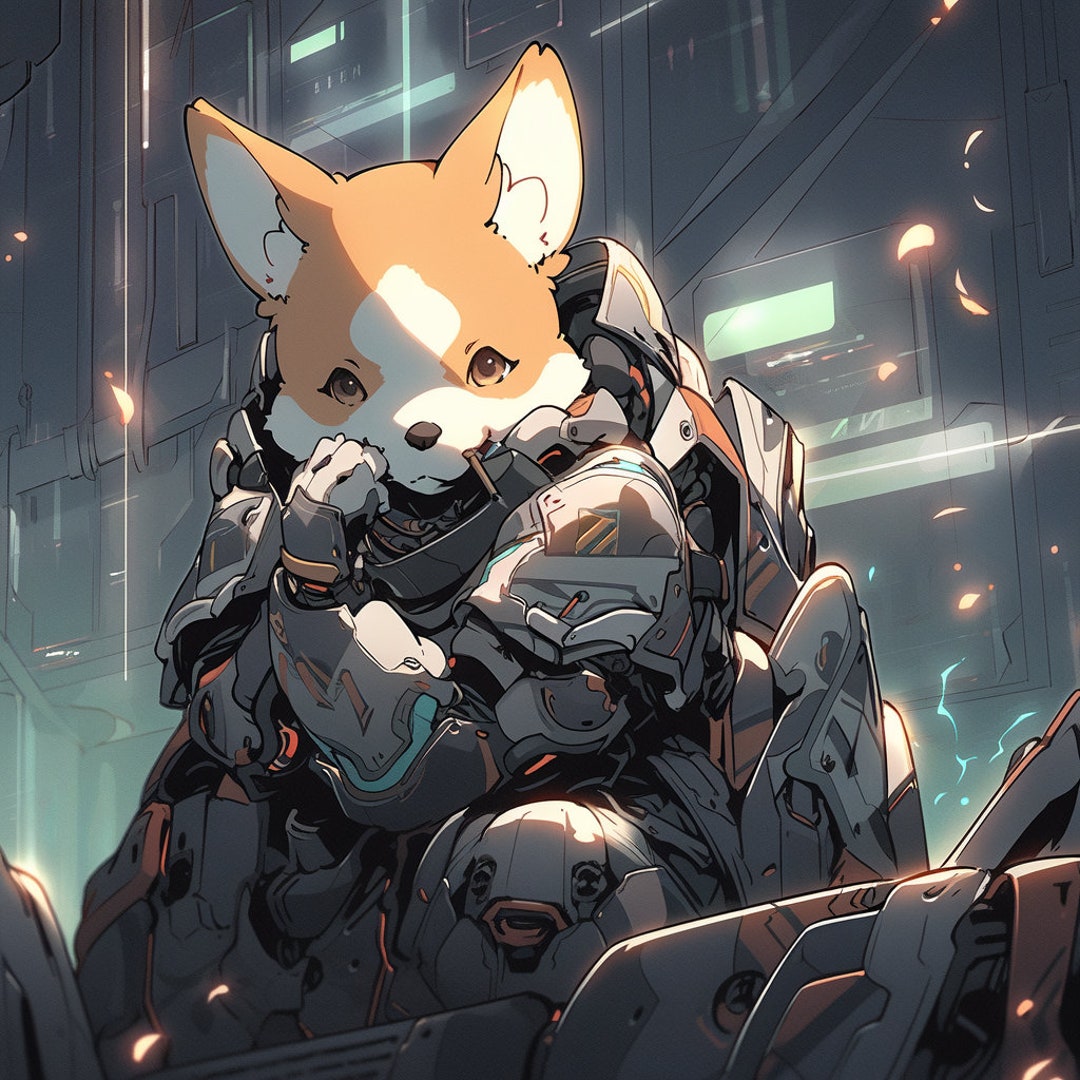 Corgi Custom Digital Art, Cyberpunk and Corgi, Cyberdog - Etsy