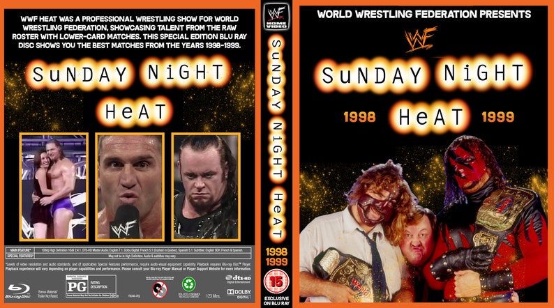 WWF E Sunday Night Heat 1998 1999 Complete Blu Ray Set - Etsy