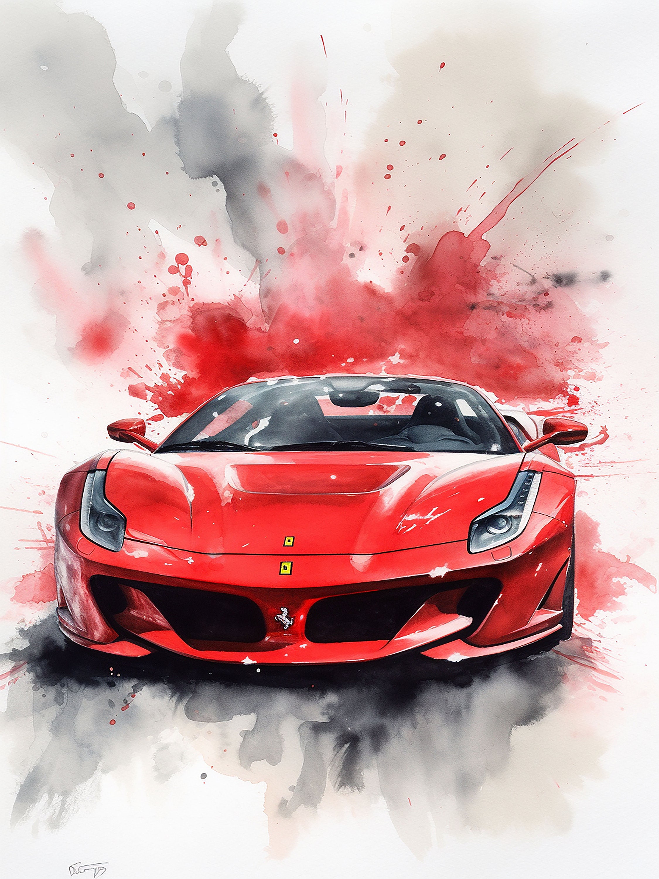 Ferrari SA Aperta Digital Art | Watercolor Print | Exquisite Car Poster ...