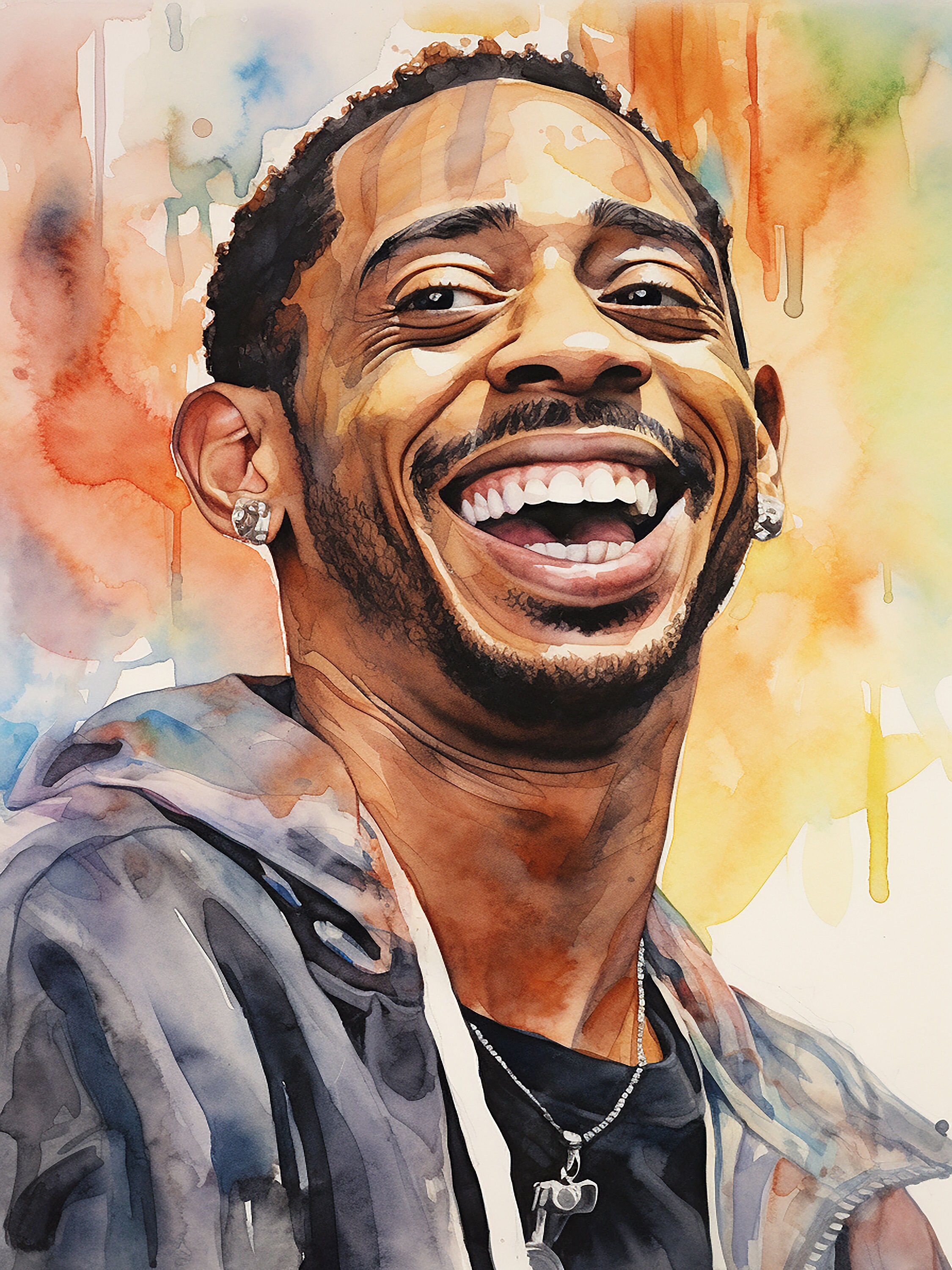 Ludacris Digital Art | Watercolor Portraits | Unique Pop Art Design ...