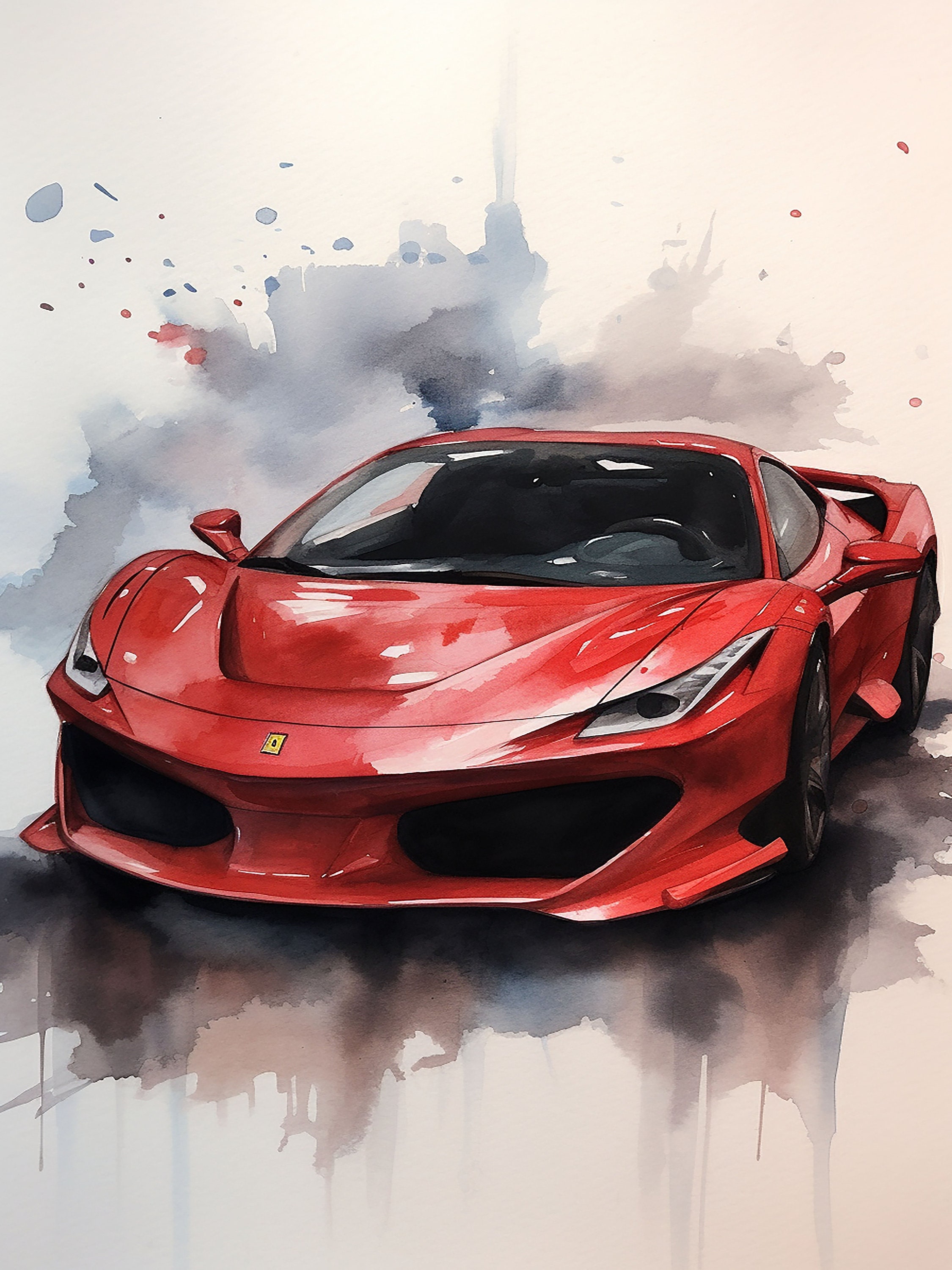 Ferrari SA SF90 Stradale Digital Art | Watercolor Print | Exquisite Car ...