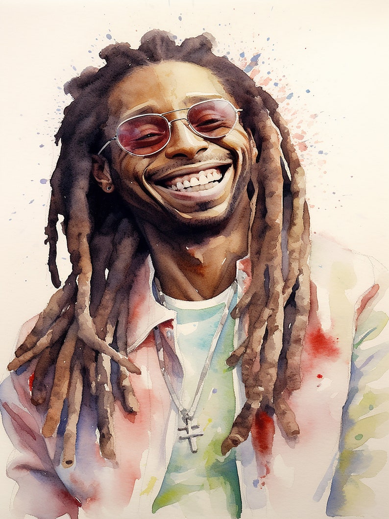 Lil Wayne Digital Art | Watercolor Portraits | Unique Pop Art Design ...