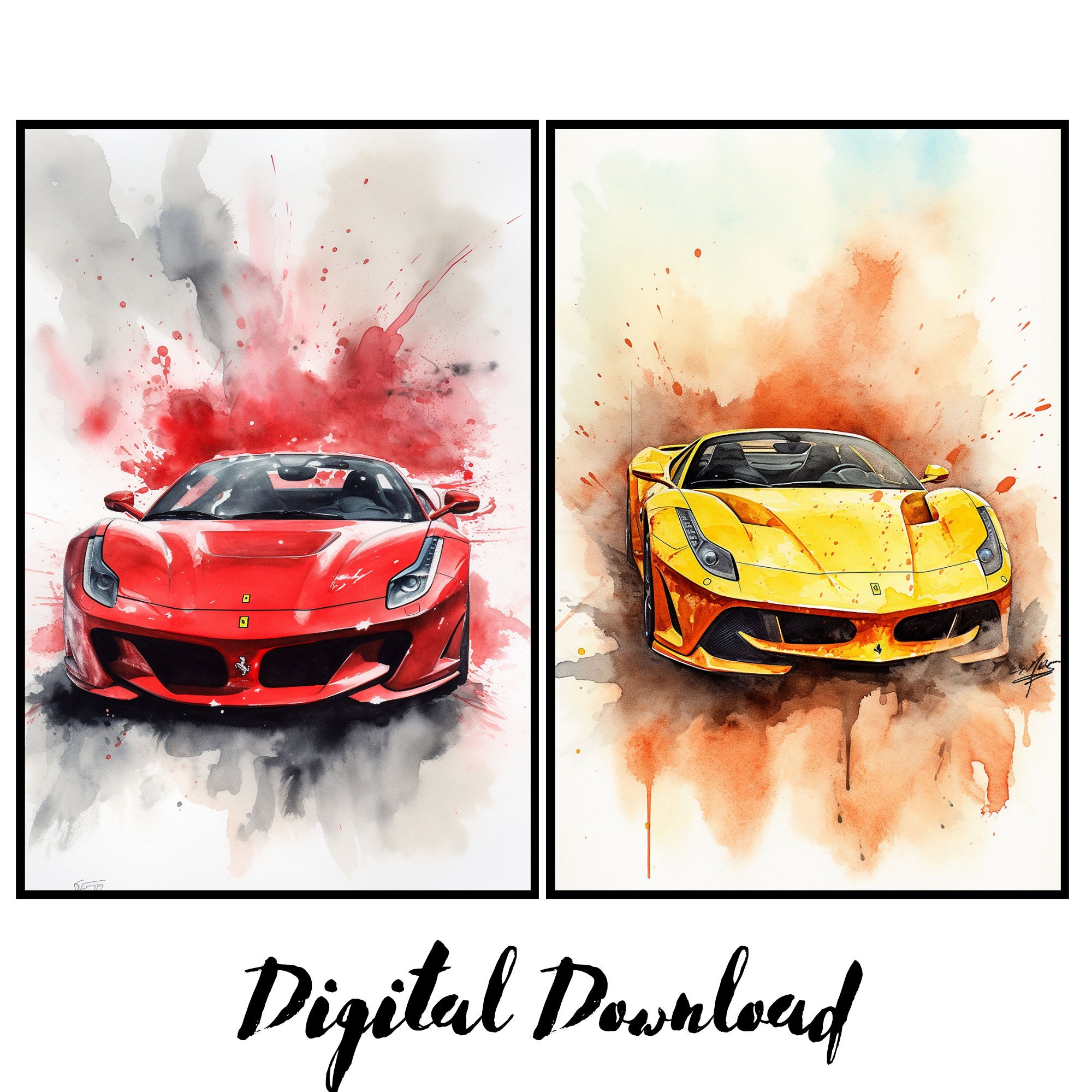 Ferrari SA Aperta Digital Art | Watercolor Print | Exquisite Car Poster ...