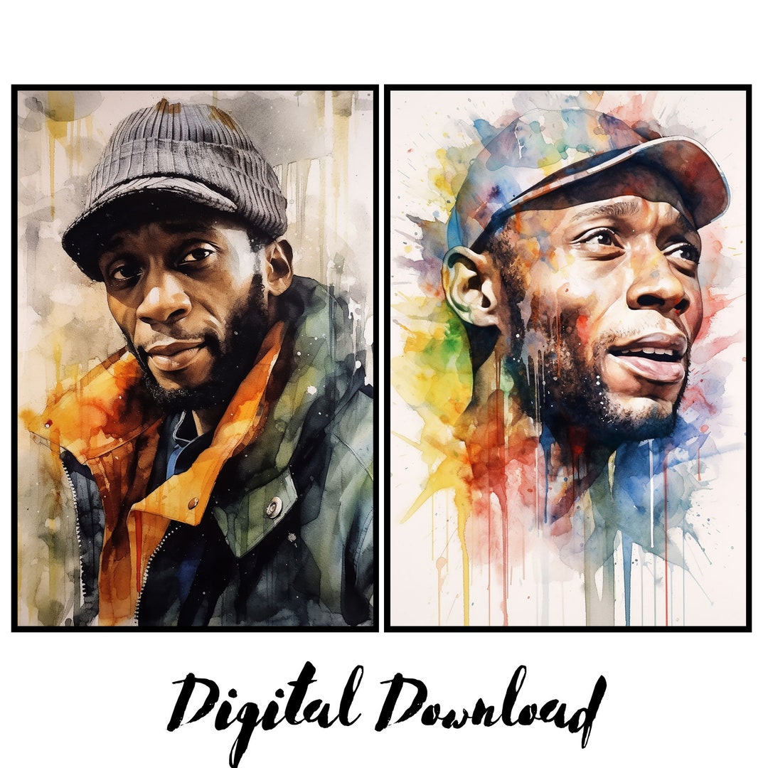 Mos Def Digital Art | Watercolor Portraits | Unique Pop Art Design ...