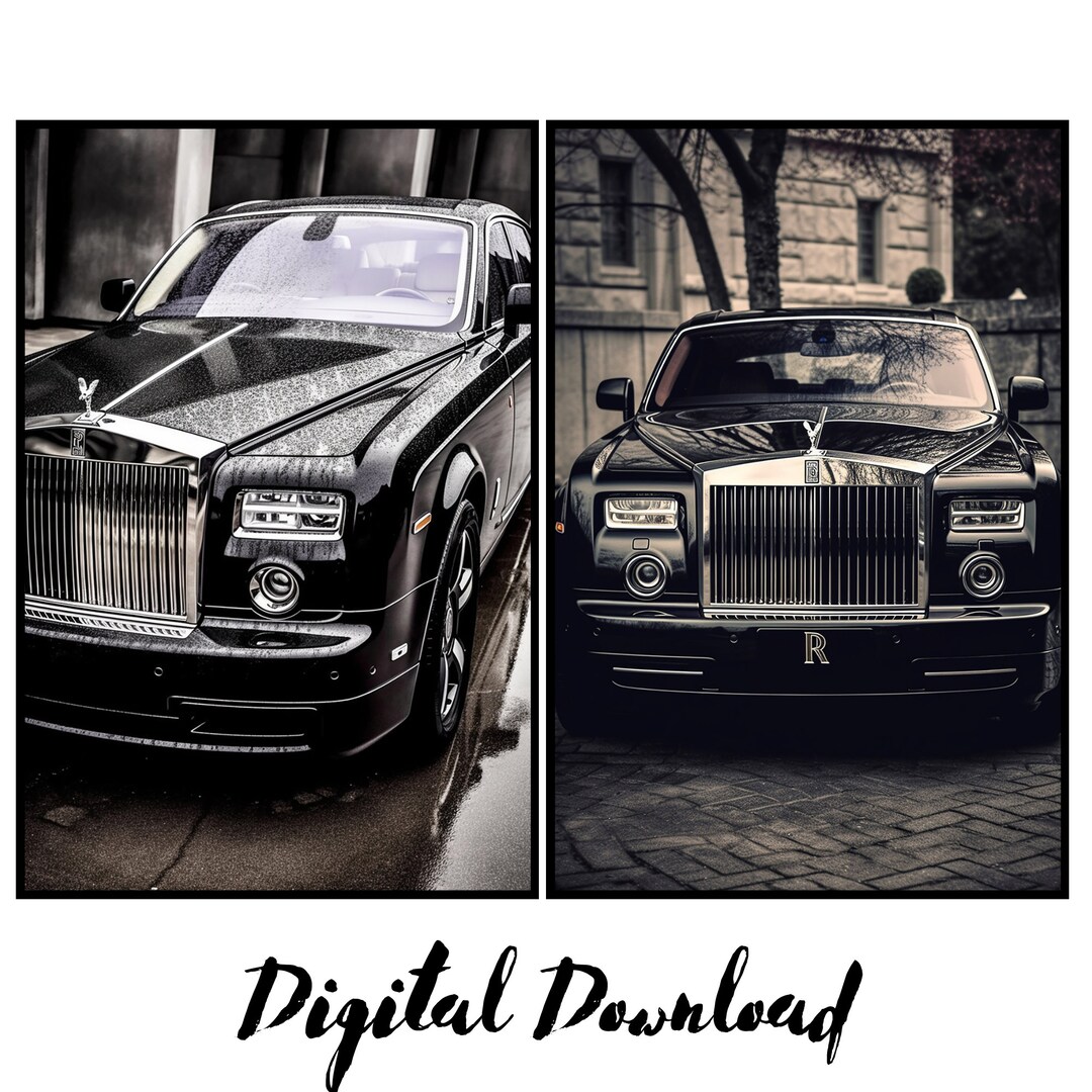 Rolls-royce Phantom Digital Art | Watercolor Print | Timeless Elegance ...