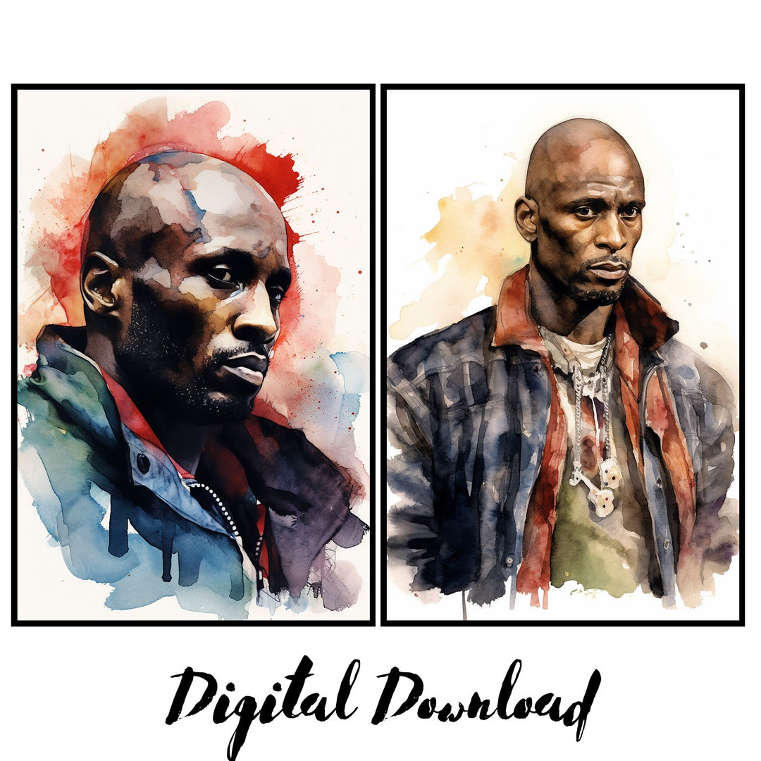 DMX Digital Art | Watercolor Portraits | Unique Pop Art Design ...