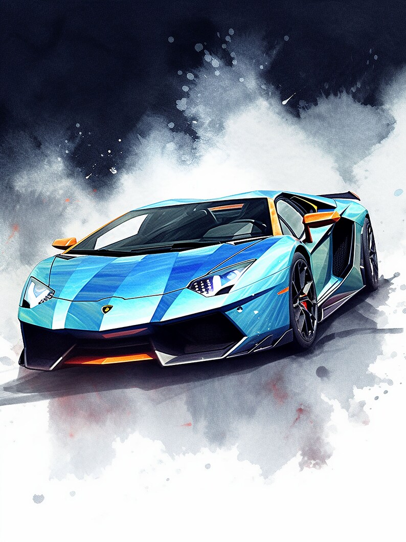 Lamborghini Centenario Watercolor Print | Set of 2 (digital Download ...