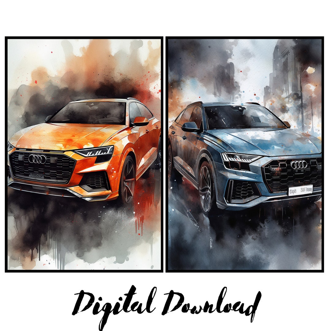 Audi RSQ8 Digital Art | Watercolor Print | Sleek Car Poster | Instant ...