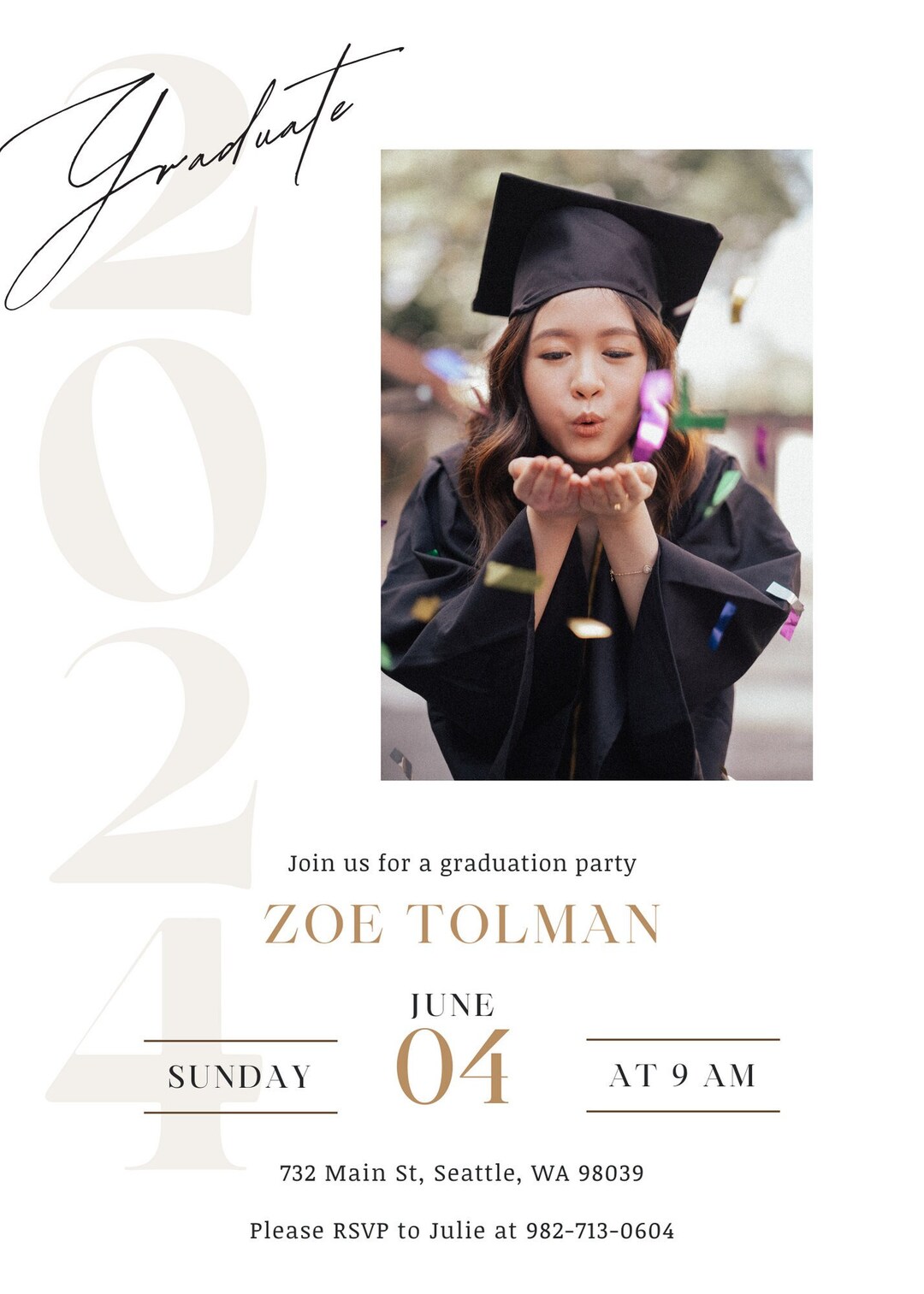 Modern Graduation Party Invitation - Etsy