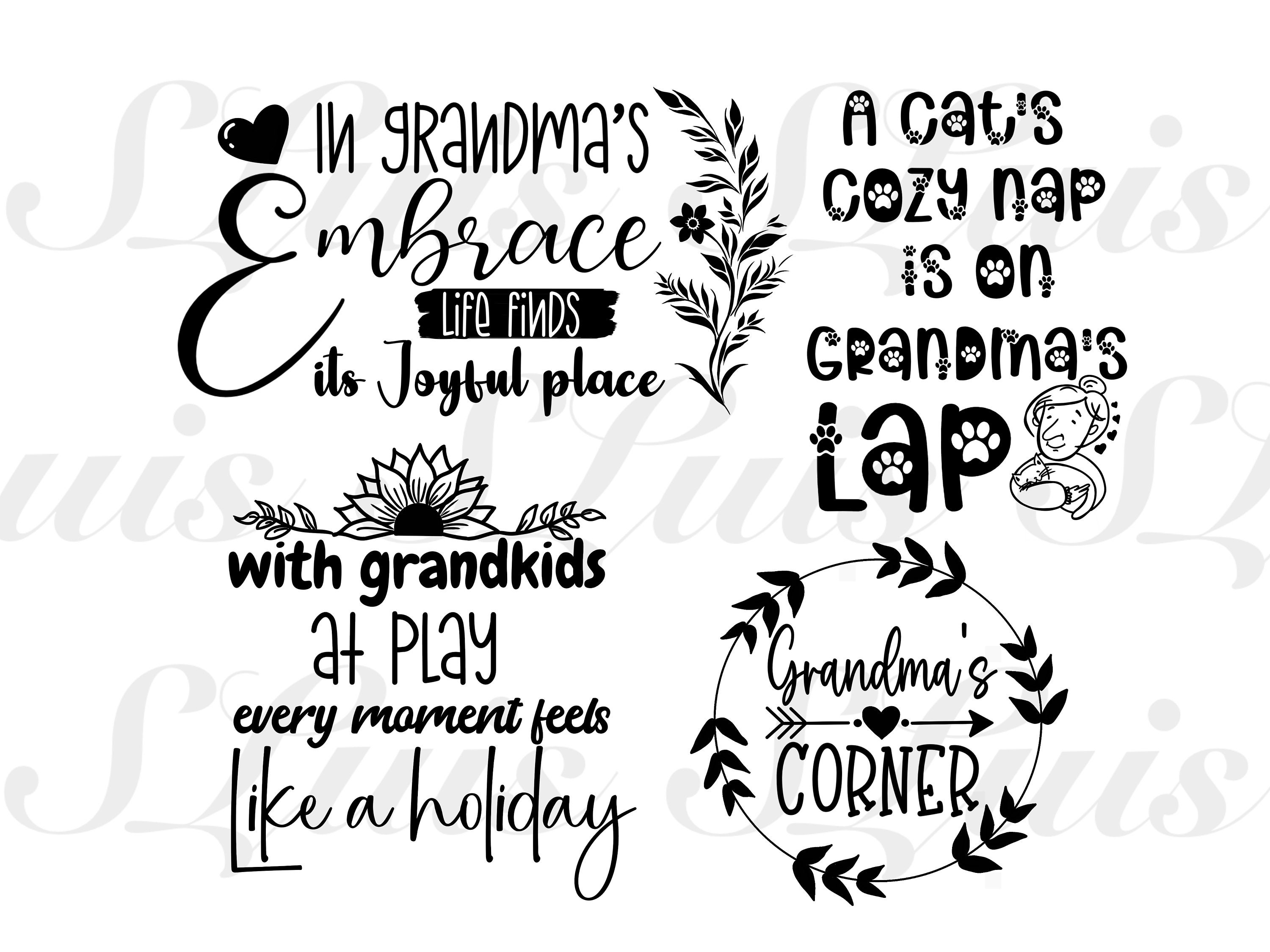 Grandparents Bundle PNG Svg Eps Pdf Dxf, Grandparents Day, Grandmas ...