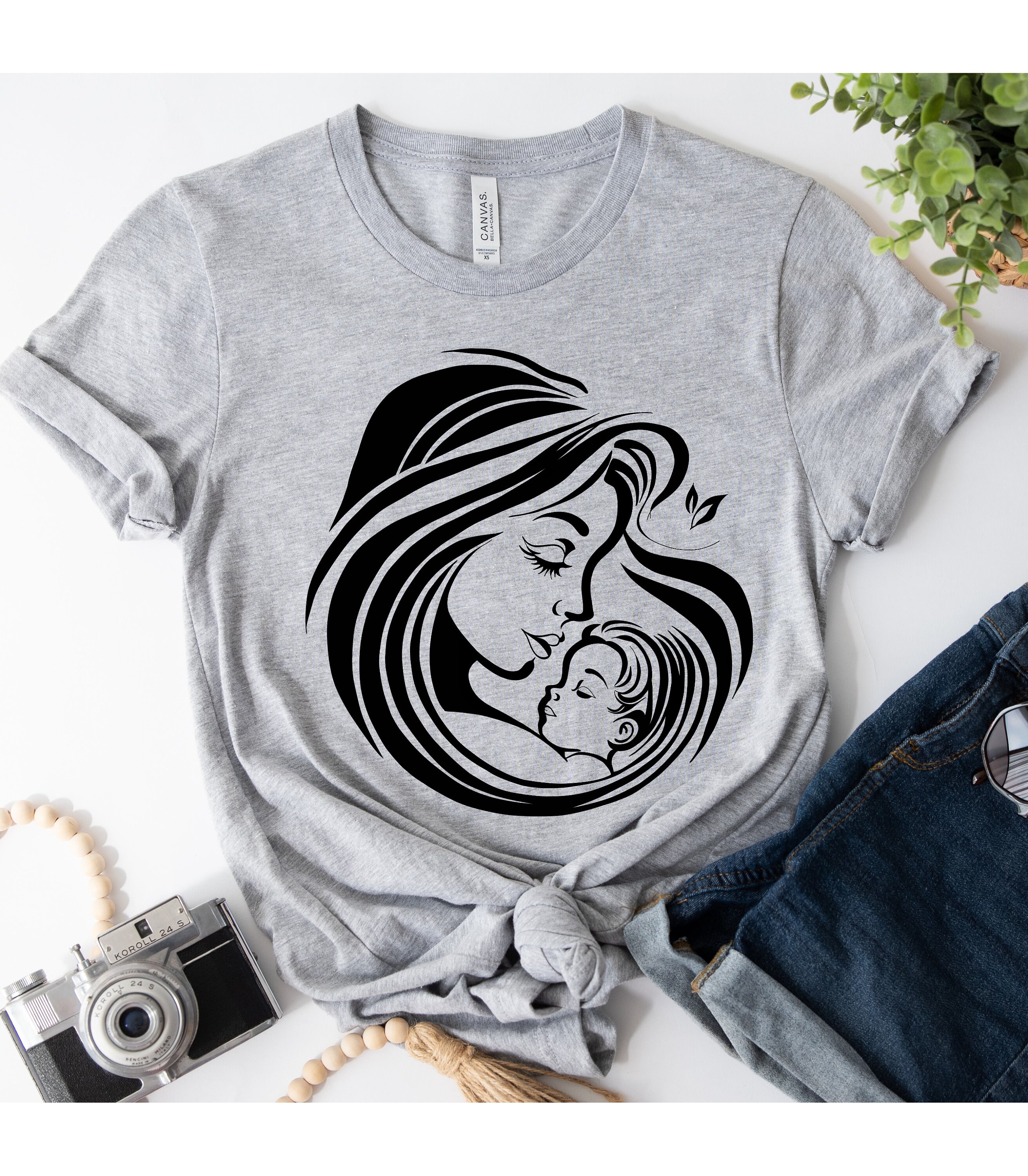Mother and Child Line Sketch, Mother and Child SVG PNG EPS Dxf and Pdf ...