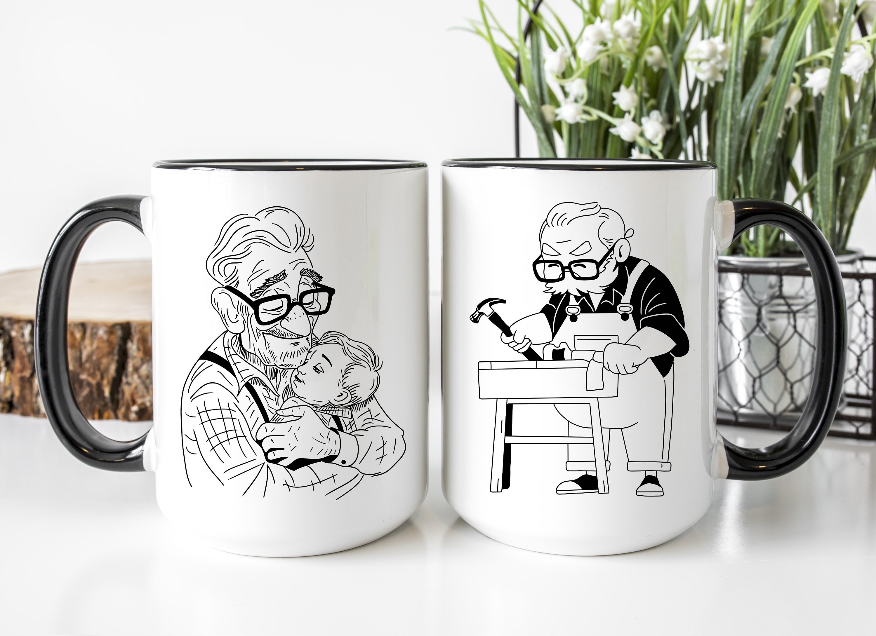 Grandfather PNG SVG EPS Pdf Dxf, Grandparent's Day Svg, Grandpa Png Svg ...