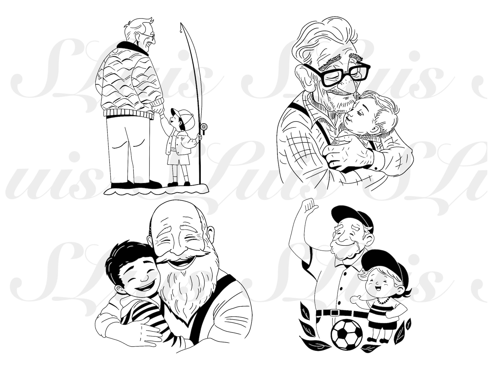 Grandfather PNG SVG EPS Pdf Dxf, Grandparent's Day Svg, Grandpa Png Svg ...
