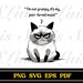 Grumpy Cat SVG PNG PDF and Eps, Cat Humor Svg Png Eps and Pdf, Funny ...
