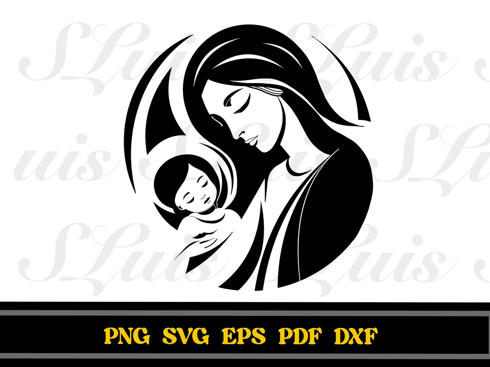 Mom and Child SVG PNG DXF Eps Pdf, Mother and Child Svg Png, Mother and ...
