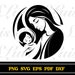 Mom and Child SVG PNG DXF Eps Pdf, Mother and Child Svg Png, Mother and ...