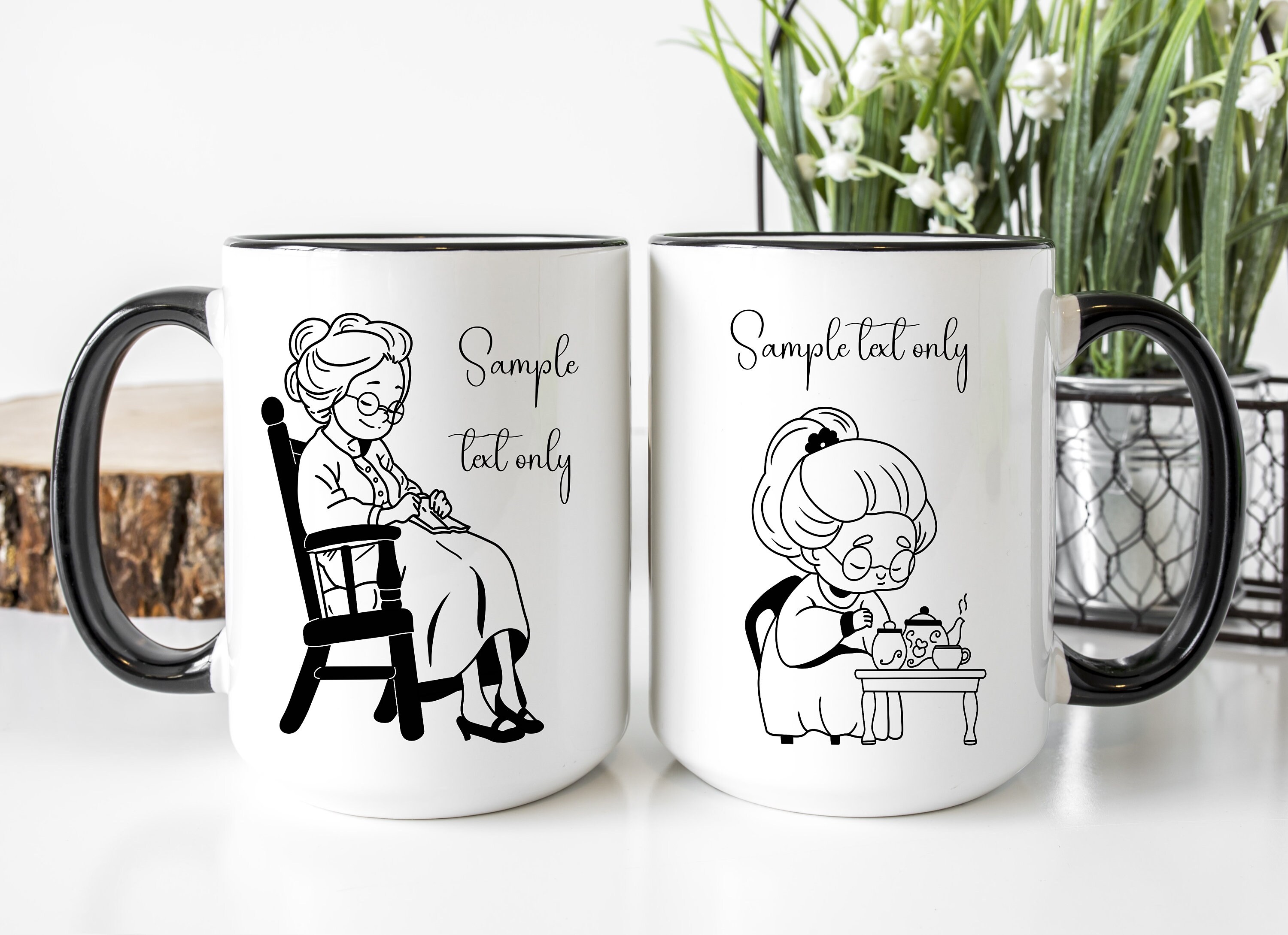 Grandma PNG SVG EPS Pdf Dxf, Grandparent's Day Bundle, Grandparents ...