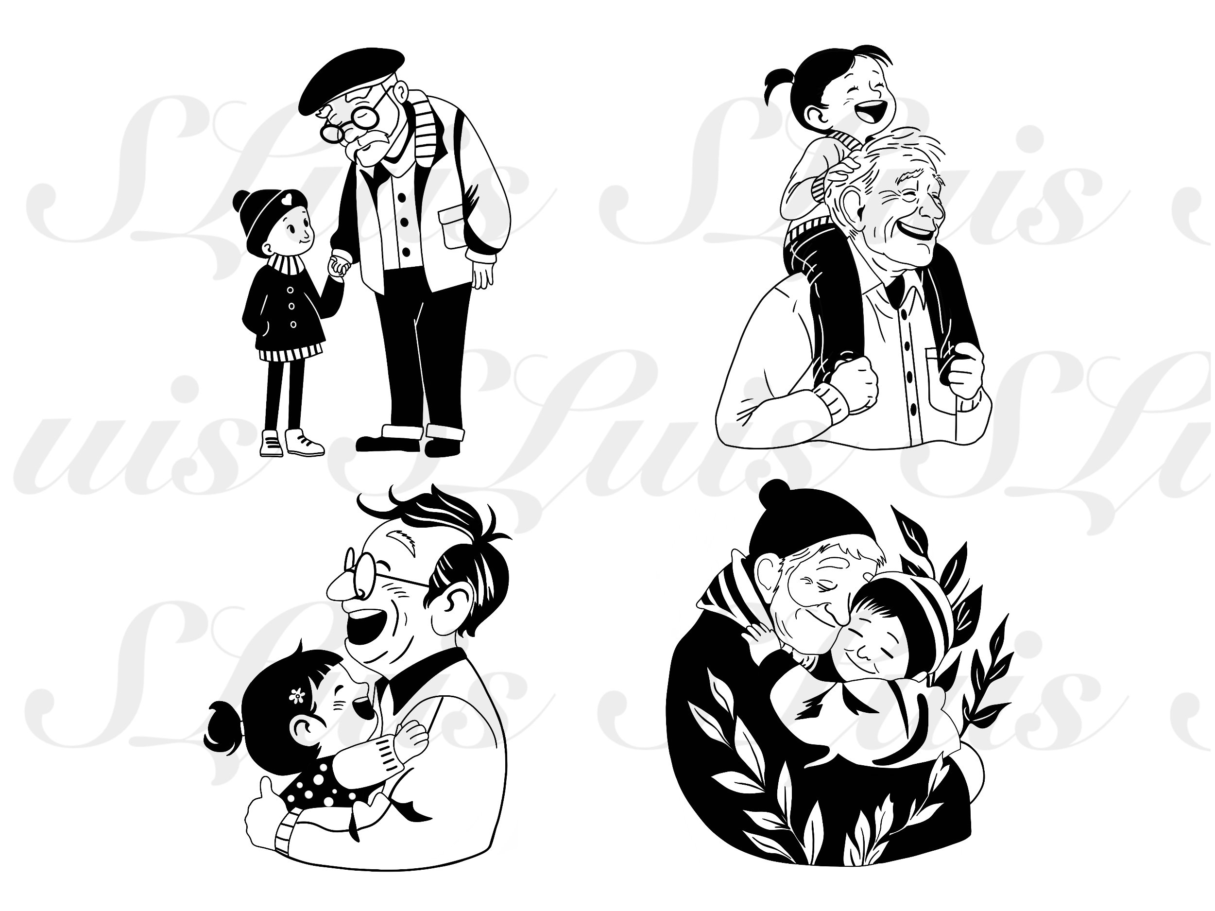 Grandfather PNG SVG EPS Pdf Dxf, Grandparent's Day Svg, Grandpa Png Svg ...