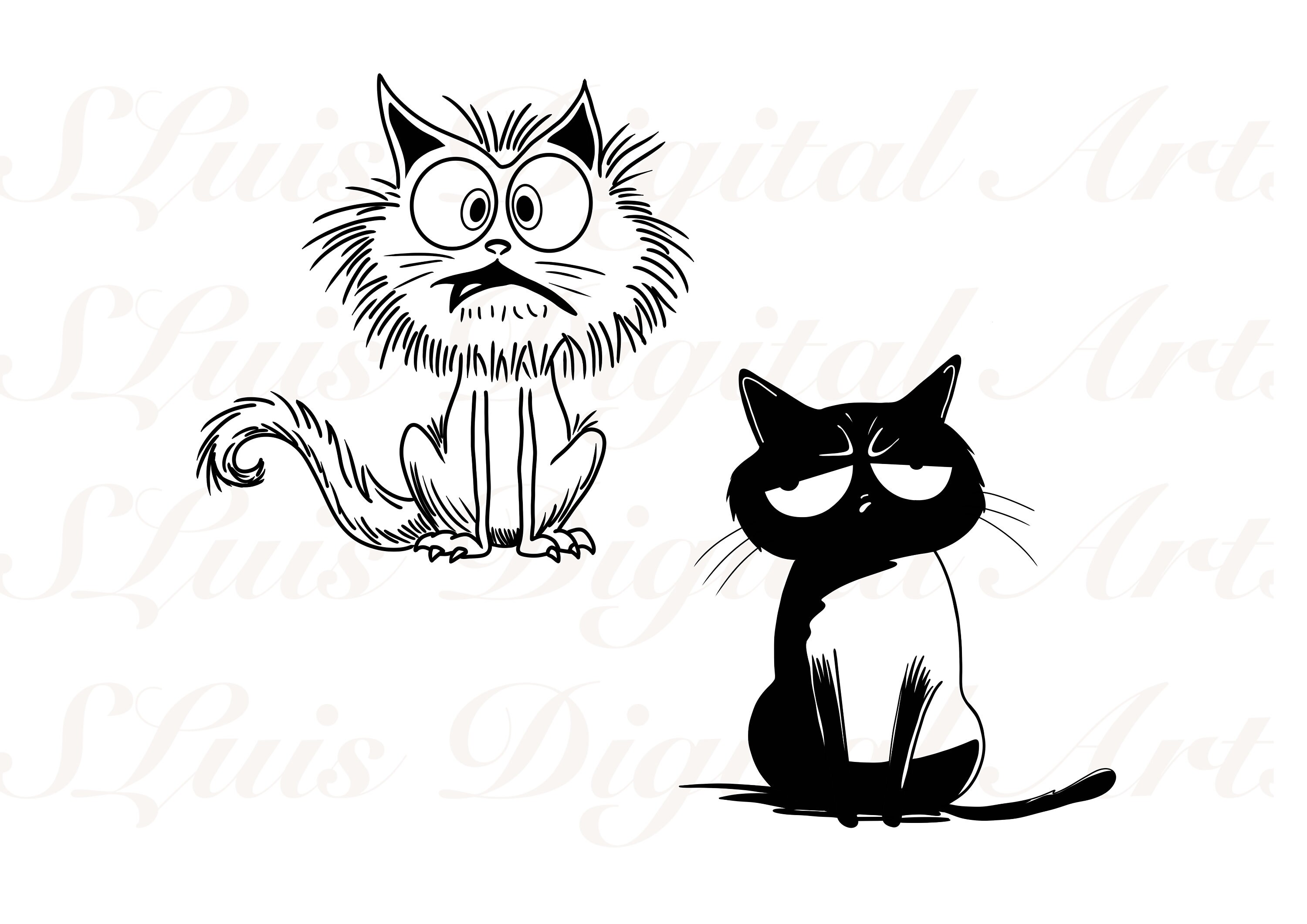 Cats SVG PNG DXF Pdf and Eps, Cat Humor Svg Png Eps and Pdf, Funny Cat ...