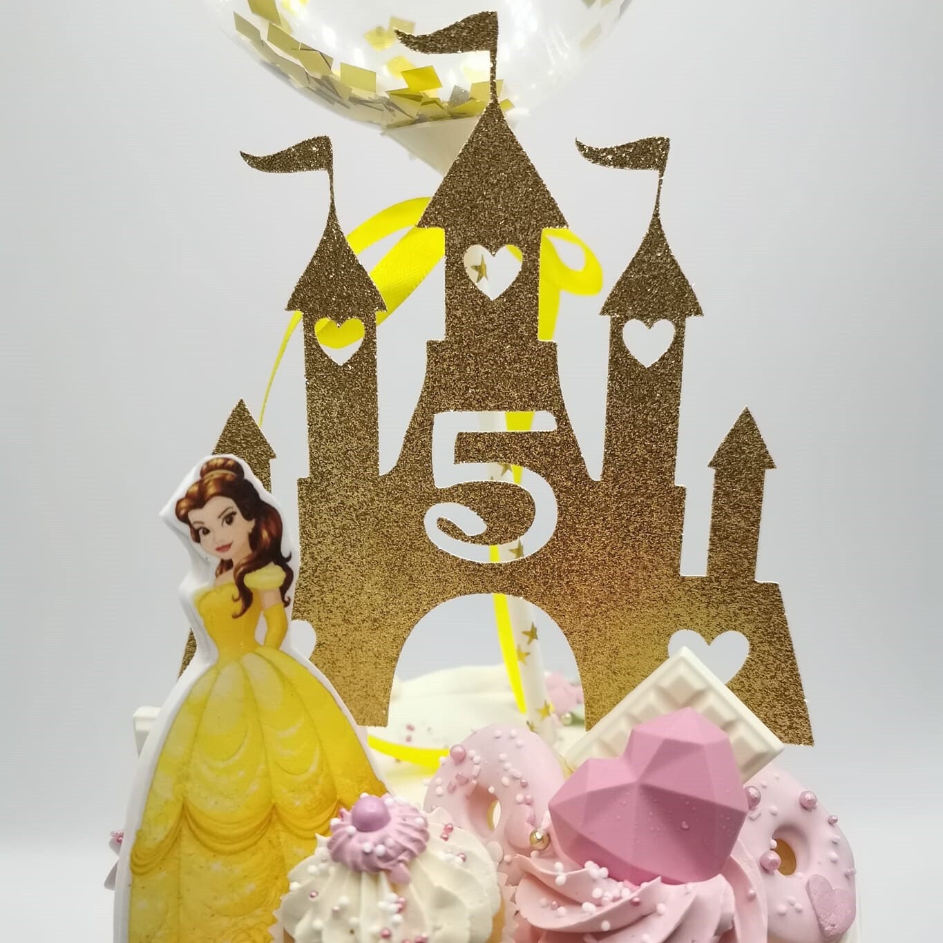 Princess Themed Edible Prints With Personalised Castle Topper and Name ...