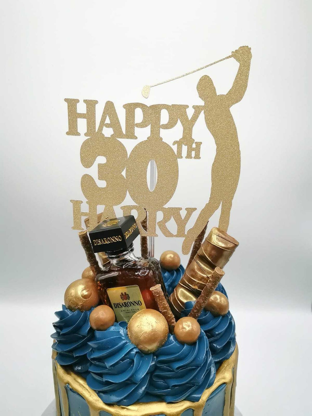 Personalised Golf Themed Cake Topper Package - Etsy