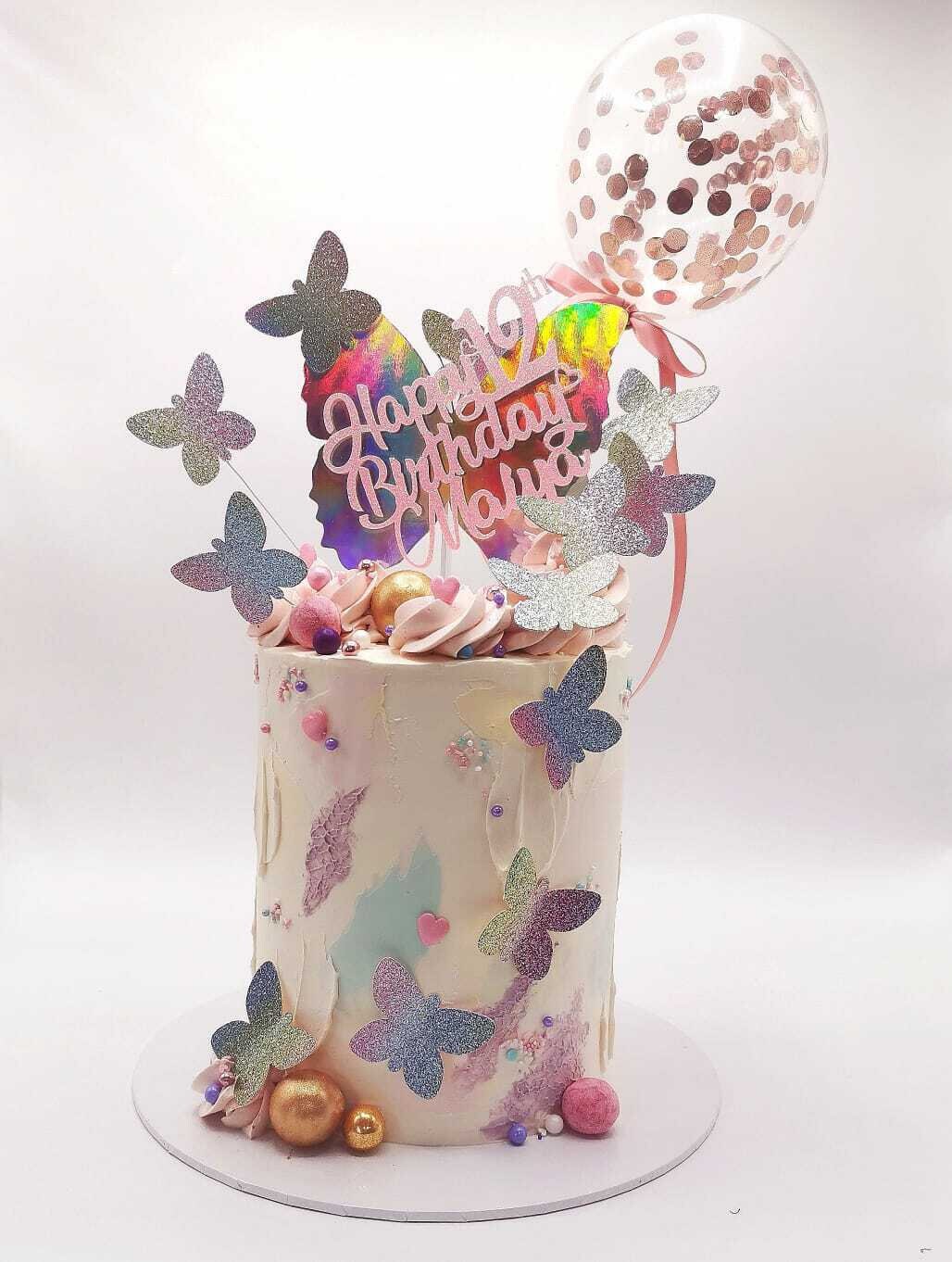 Personalised Butterfly Themed Cake Topper Package - Etsy