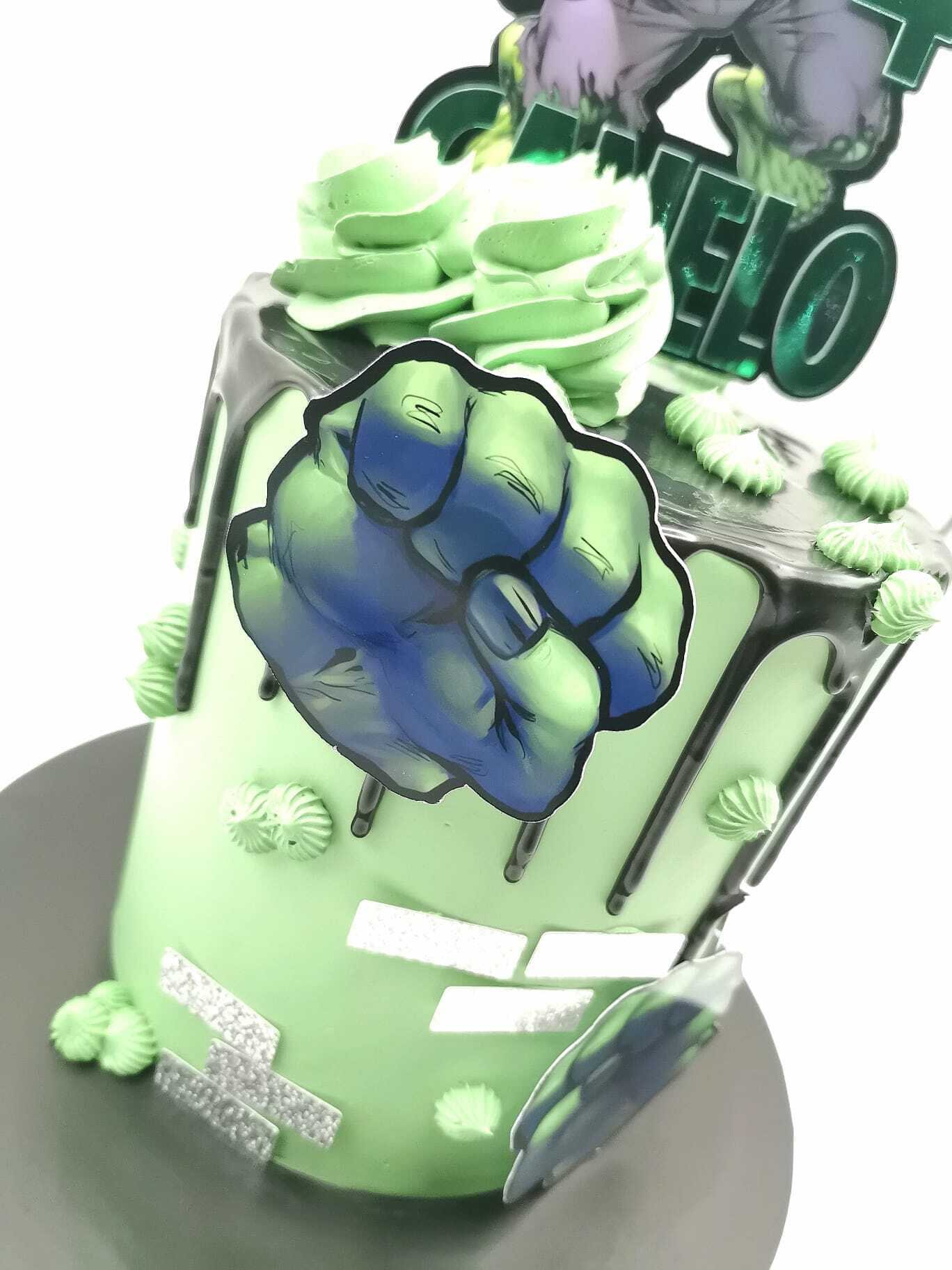 Personalised Hulk Themed Cake Topper Package - Etsy