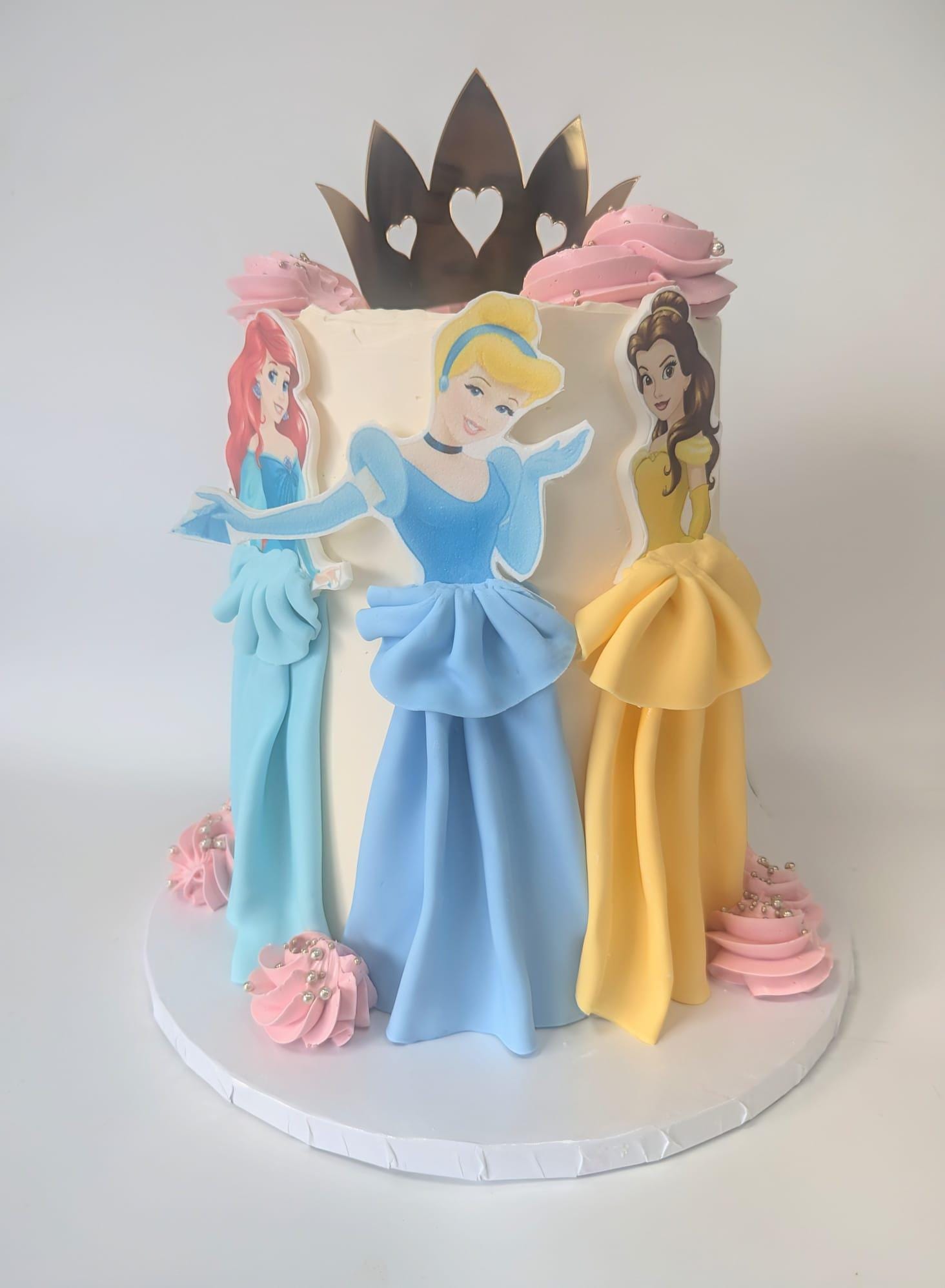 Princess Top Halves Themed Edible Print With Optional Acrylic Mirror ...