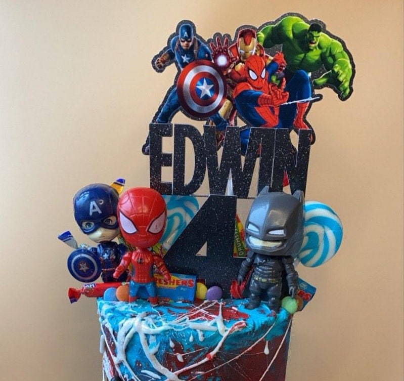 Personalised Themed Avengers Cake Topper Package - Etsy