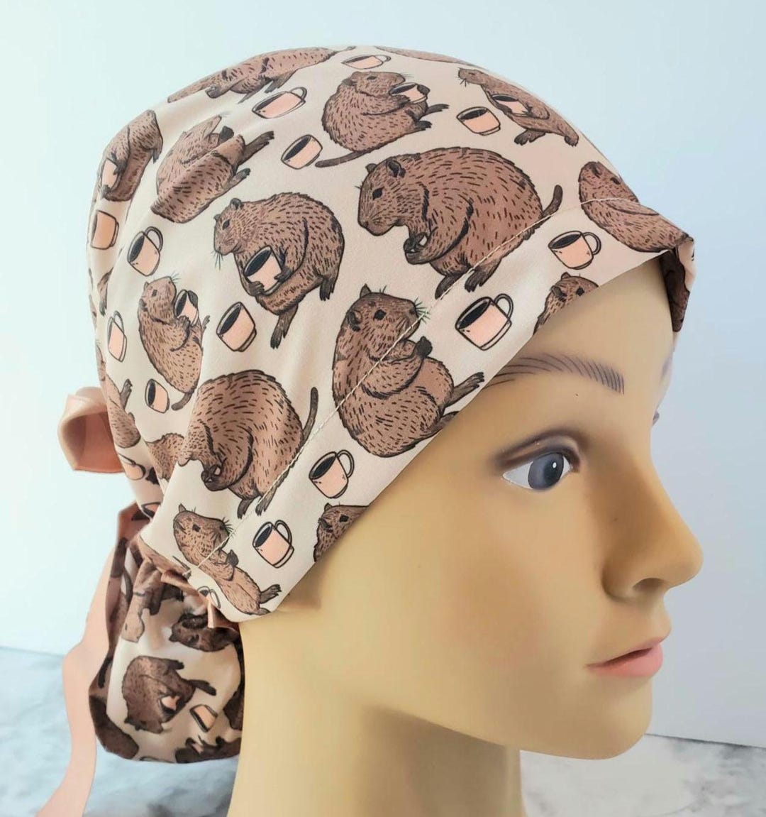 Scrub Cap Capybara,surgical Cap Funny,surgical Cap Coffee Late,scrub ...