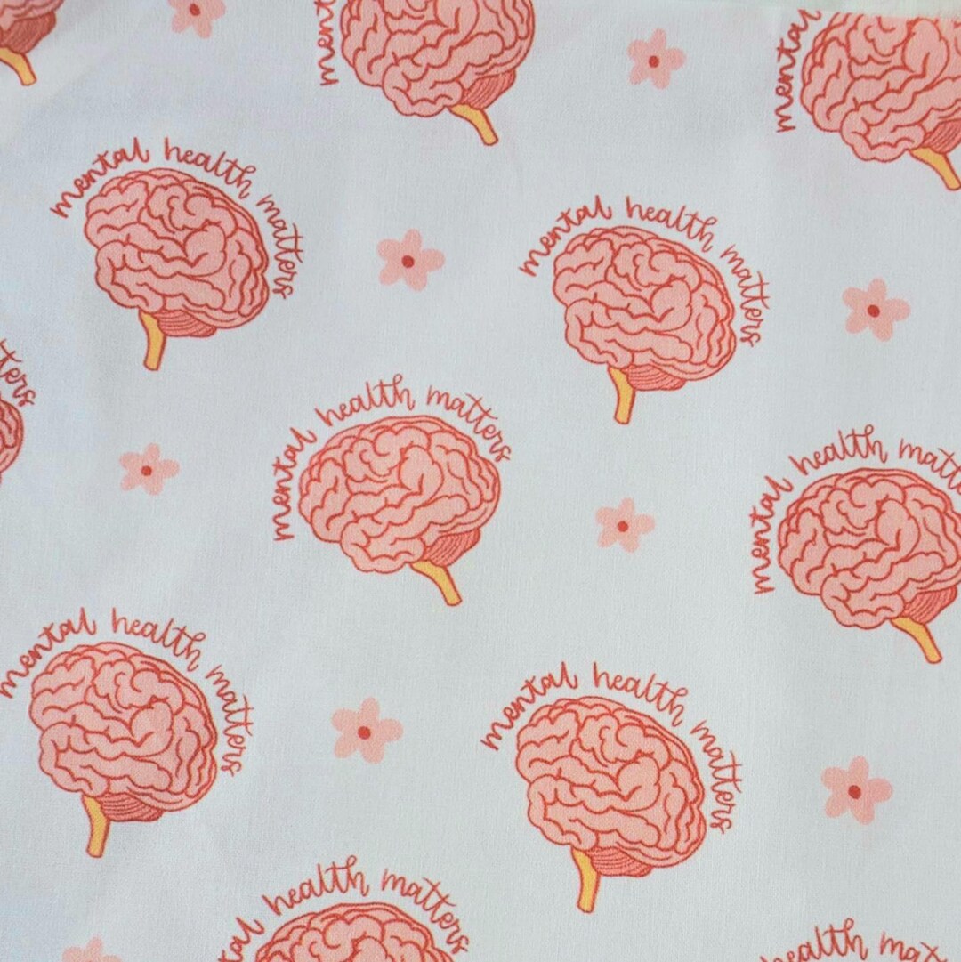 Scrub Cap Mental Health Matters Euro Ponytail Neurology ,brain Scrub ...