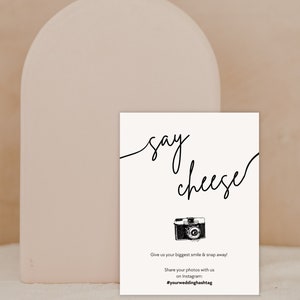 Minimalistic Wedding Sign Template, Photo Sign Template, Wedding ...