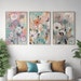 Set of 3 Tryptic Wall Art Mid Century Modern Print Bohomodern Wall Art ...