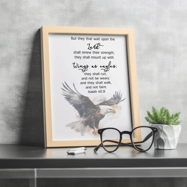 Isaiah 40:31 Bible Verse Print Scripture Printable Inspirational ...