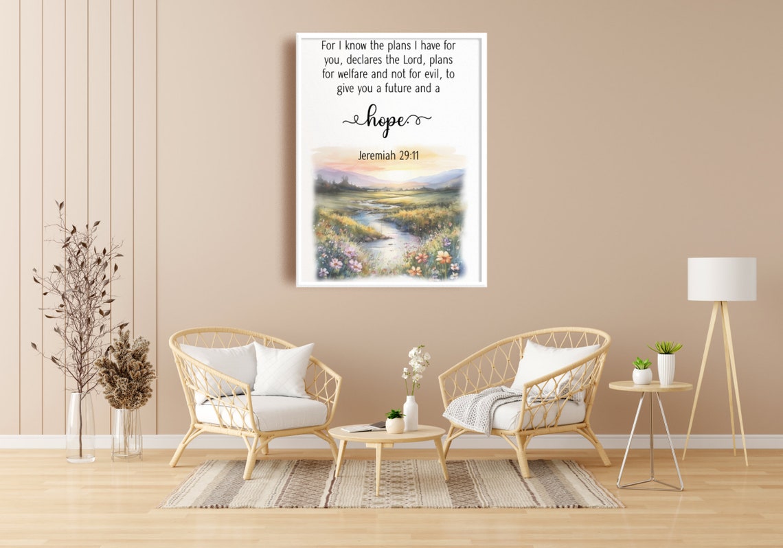 Jeremiah 29:11 Bible Verse Print Scripture Printable Inspirational ...
