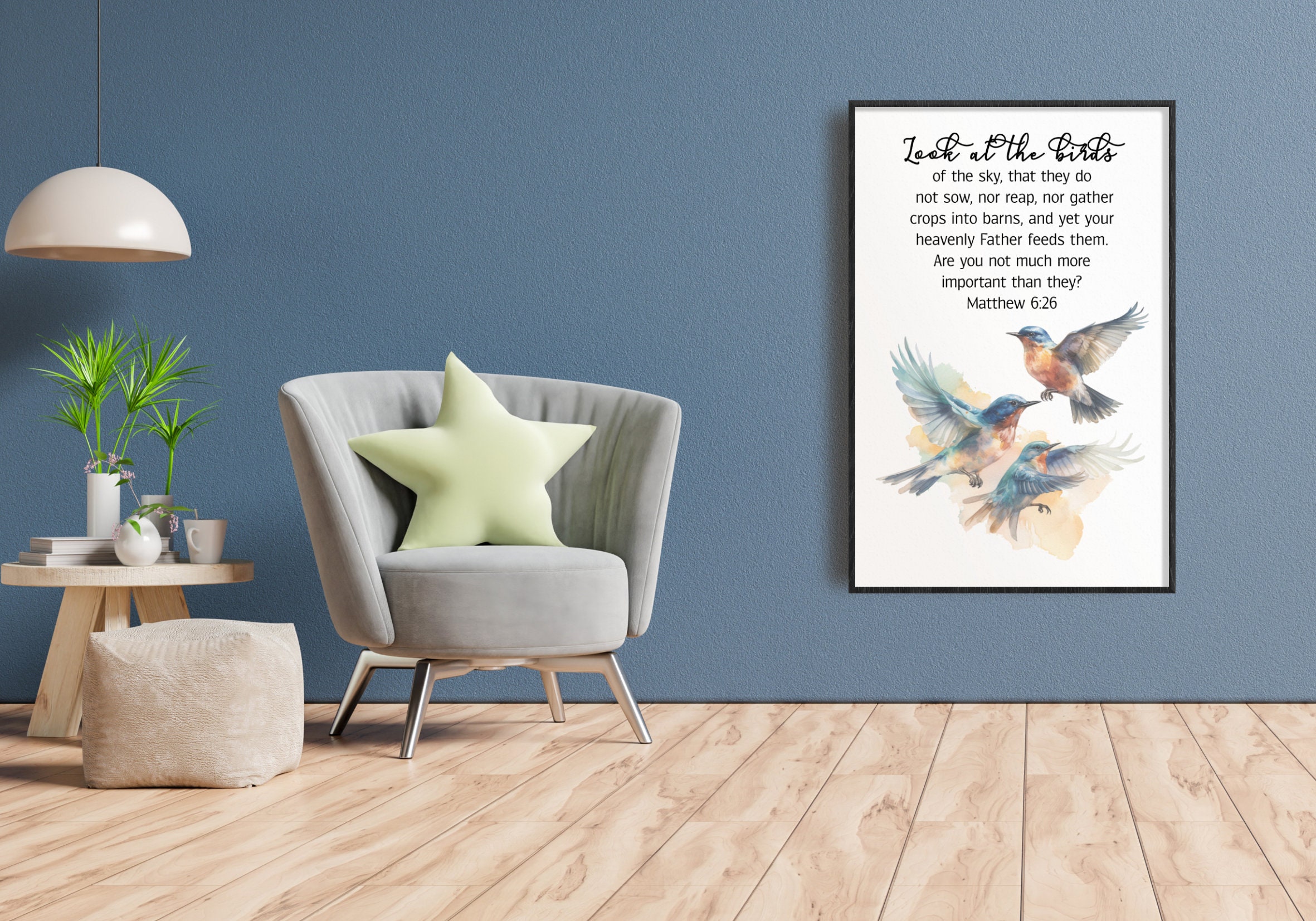 Matthew 6:26 Bible Verse Print Scripture Printable Inspirational ...