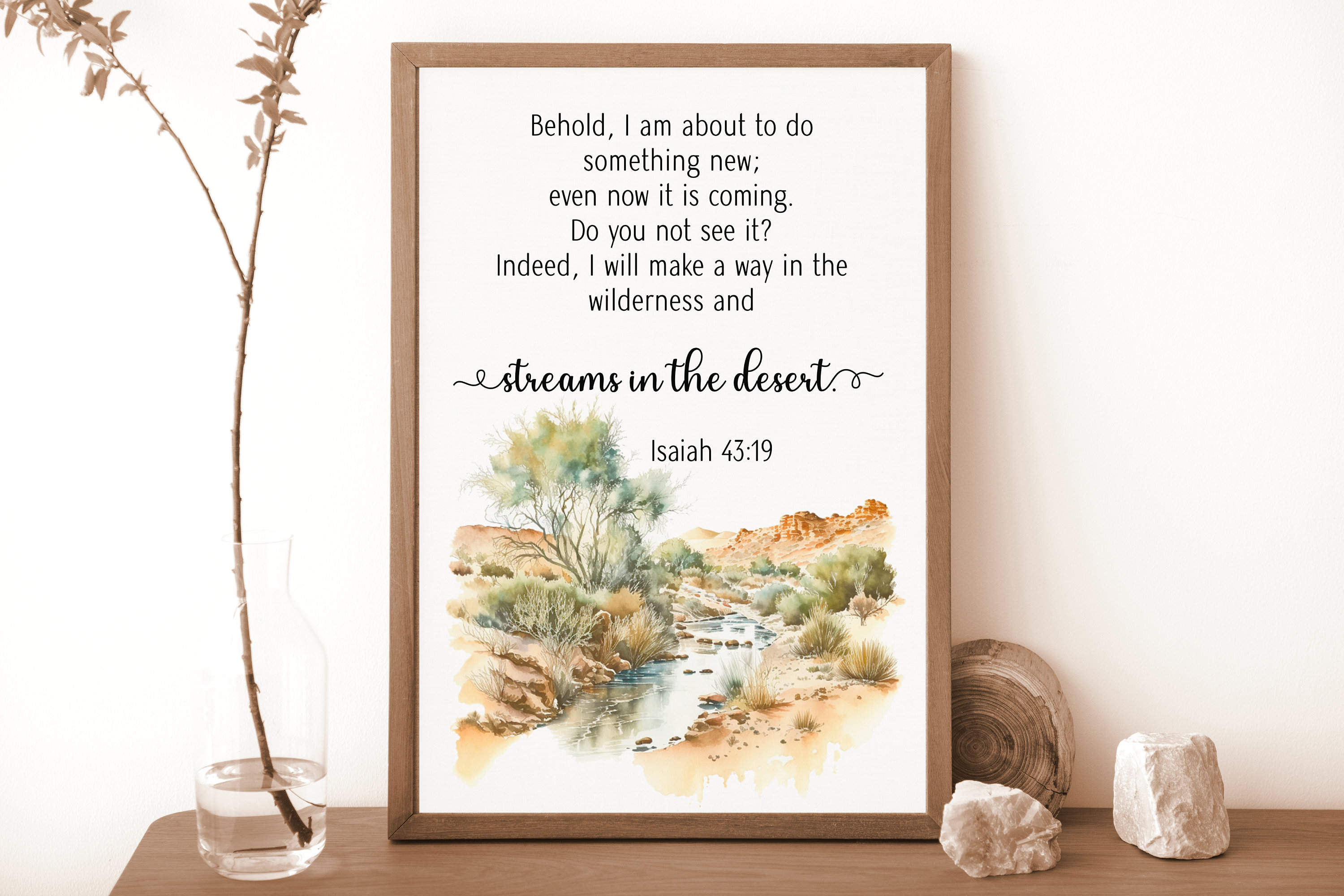 Isaiah 43:19, Bible Verse Print Scripture Printable Inspirational ...