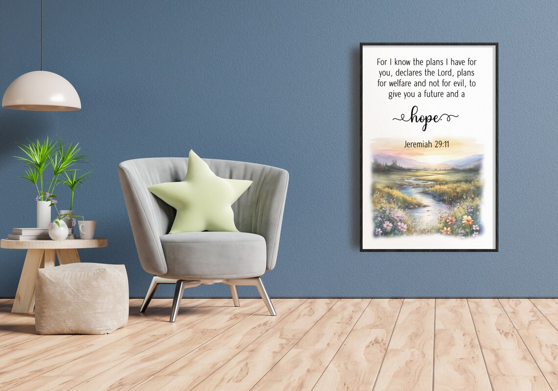 Jeremiah 29:11 Bible Verse Print Scripture Printable Inspirational ...