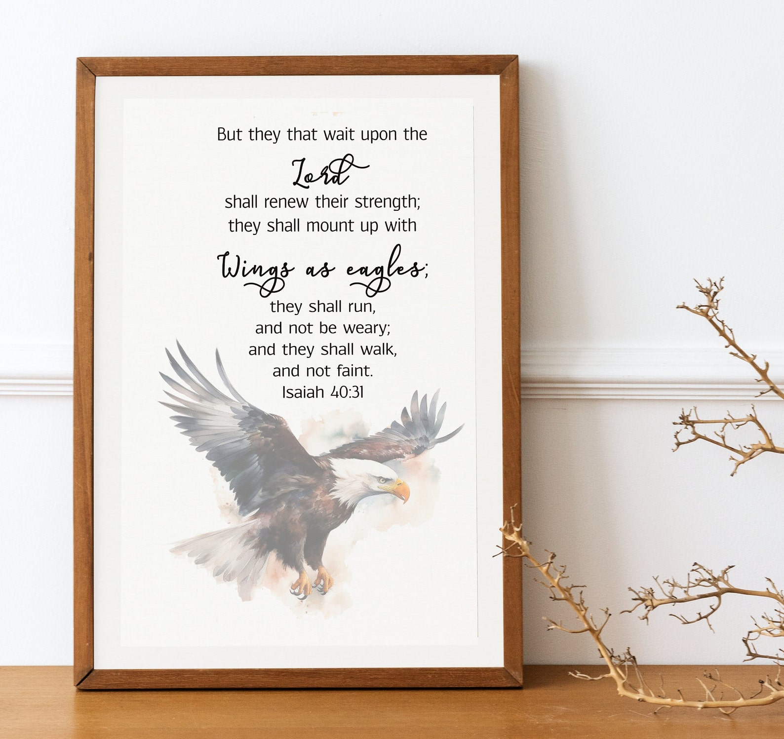 Isaiah 40:31 Bible Verse Print Scripture Printable Inspirational ...