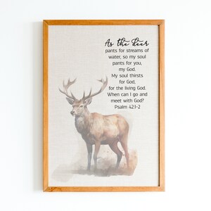 Ps 42:1-2 Bible Verse Print Scripture Printable Inspirational Painting ...