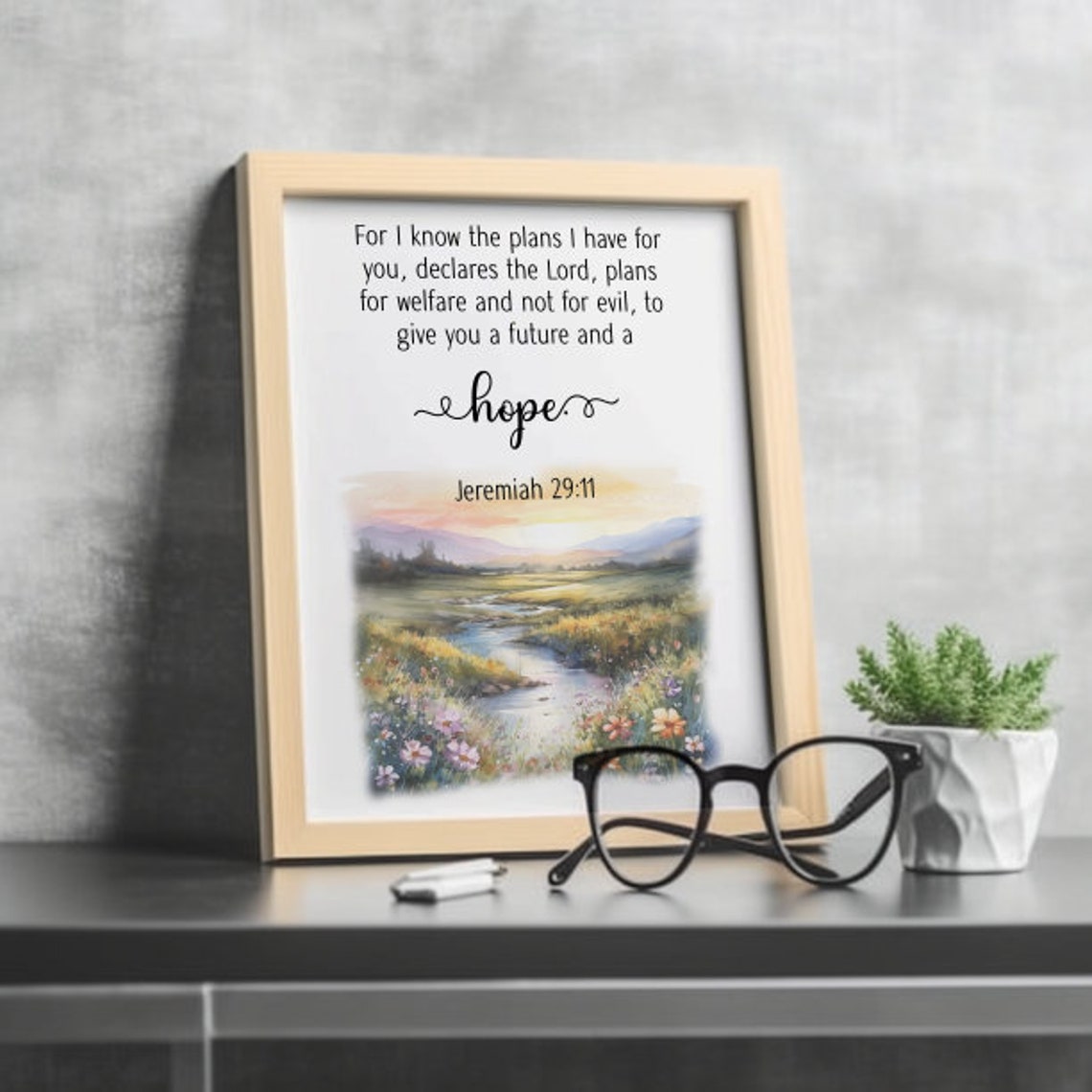 Jeremiah 29:11 Bible Verse Print Scripture Printable Inspirational ...