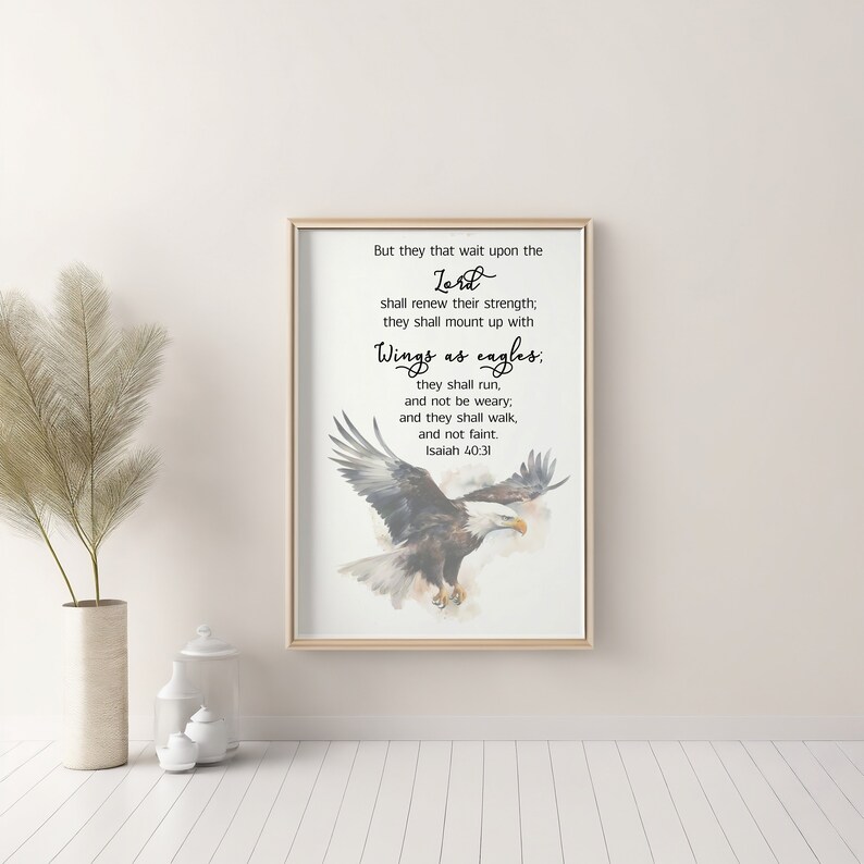Isaiah 40:31 Bible Verse Print Scripture Printable Inspirational ...