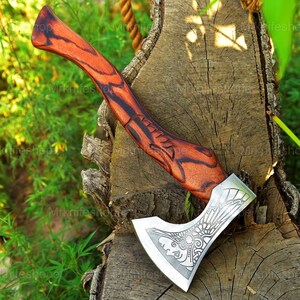 Custom Viking Axe. Personalized Axe. Throwing Axe , Engraved Axe, Axes, Double Head Axe , Hand ...