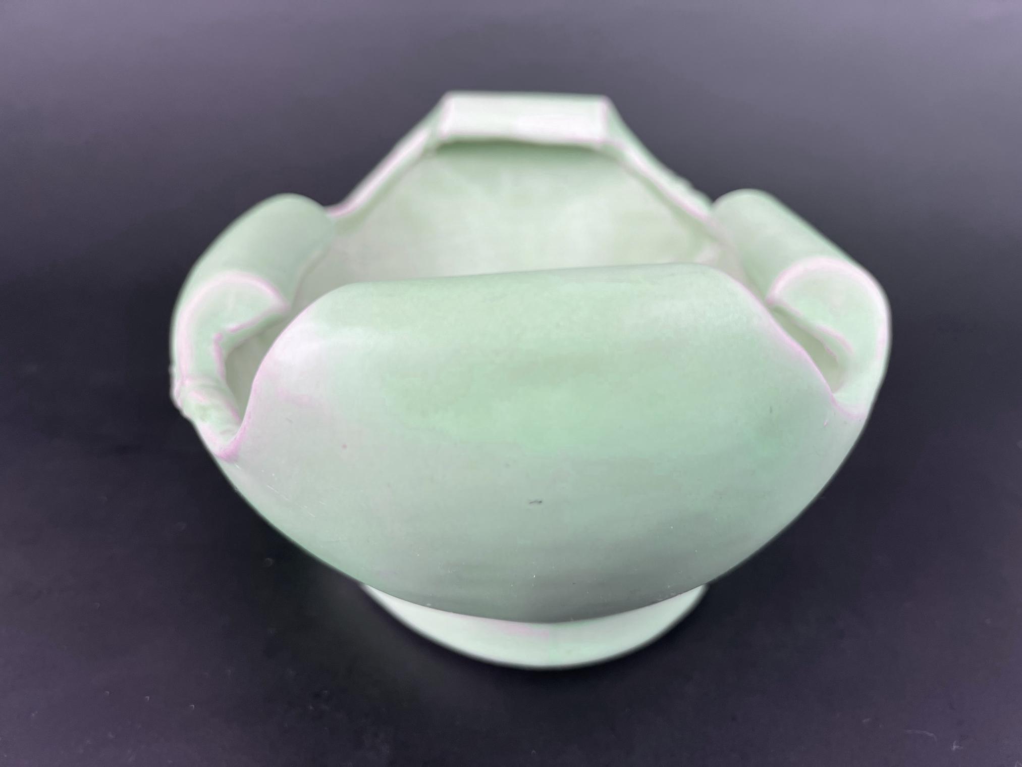Vintage Weller Pottery Green Matte Floral Sweet Pea Flower Vase Bowl - Etsy