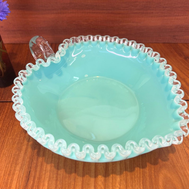 Turquoise Milk Glass - Etsy