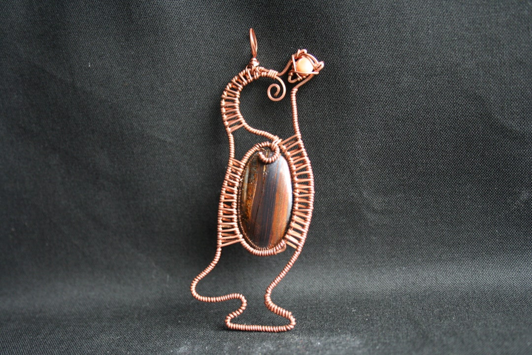 Penguin Wire Wrap Pendant - Etsy
