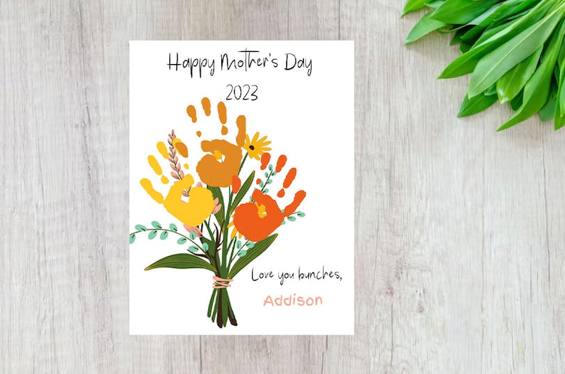 Mother's Day Handprint Craft - Etsy