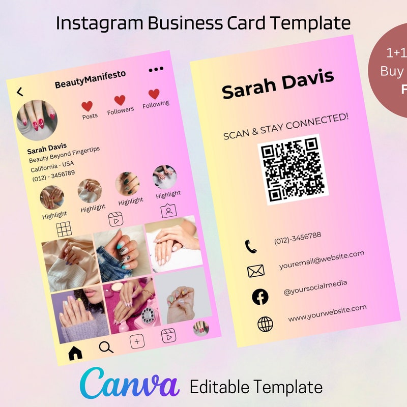 Influencer Business Cards - Etsy