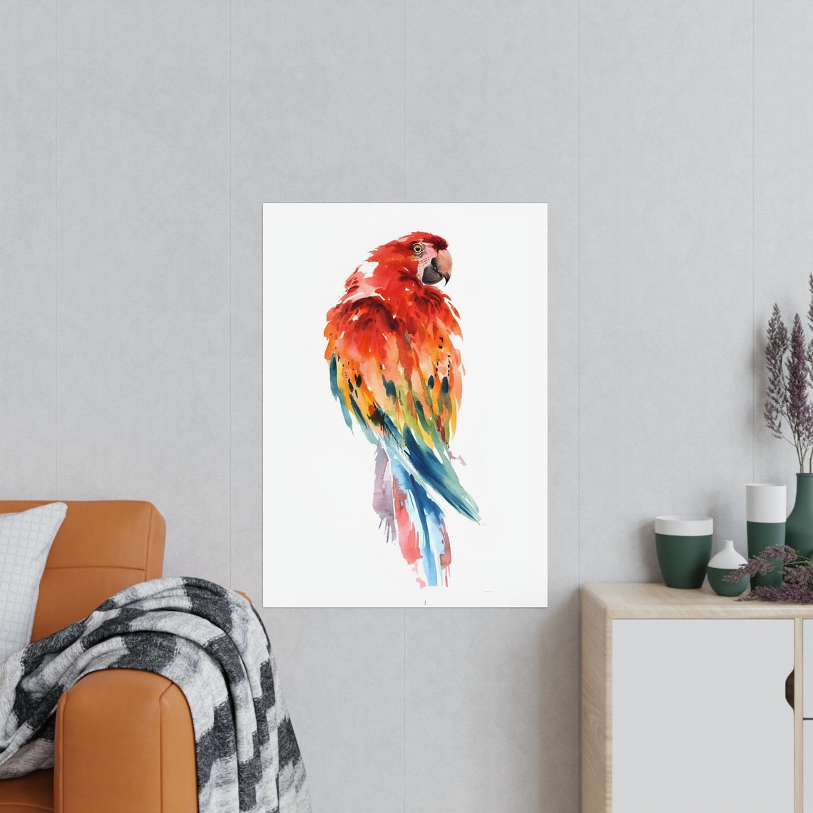 Parrot Watercolor Poster - Etsy